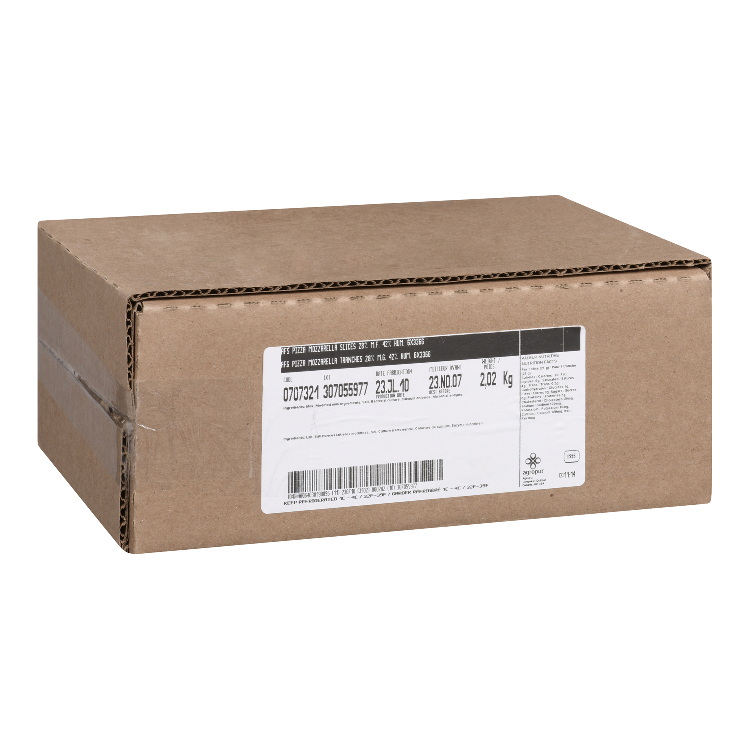 336G PIZZA MOZZARELLA SLICES 28% M.F. | Agropur Solutions